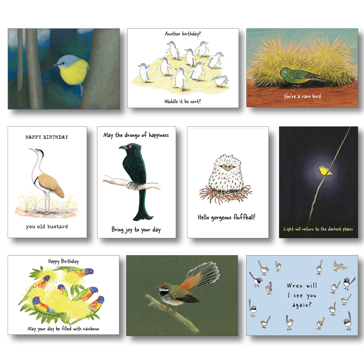 Bird-lovers greeting card collection | Paperbark Writer