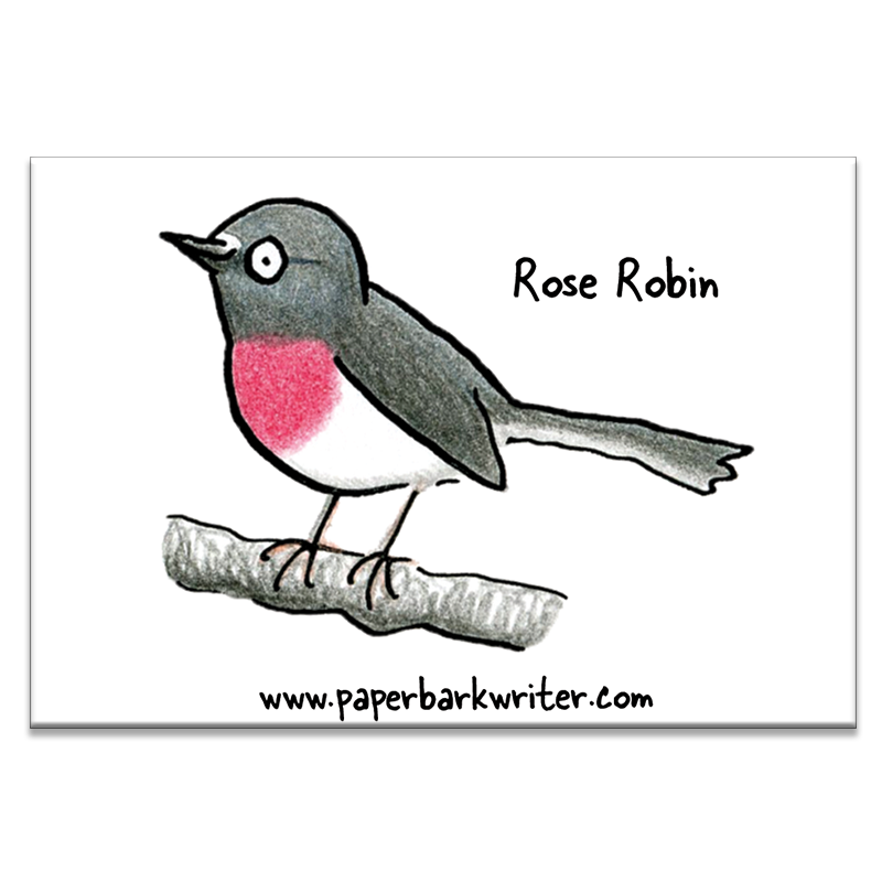 Australian Robin fridge magnet collection | Paperbark Writer