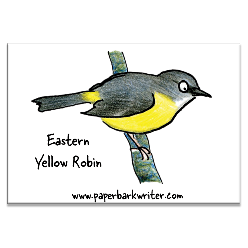 Australian Robin fridge magnet collection | Paperbark Writer